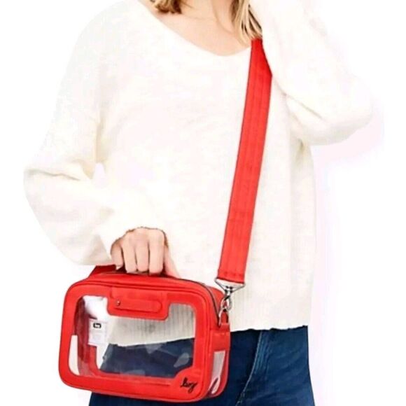 lug | Bags | Nwt Lug Stagecoach Clear Crossbody Top Handle Charm Bar In ...